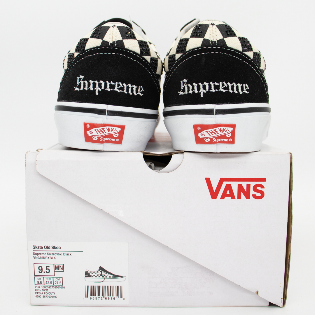 Vans Old Skool Supreme Swarovski Black Size 9.5 – Round Two US Vans Old Skool Supreme Swarovski Black Size 9.5 – Round Two US